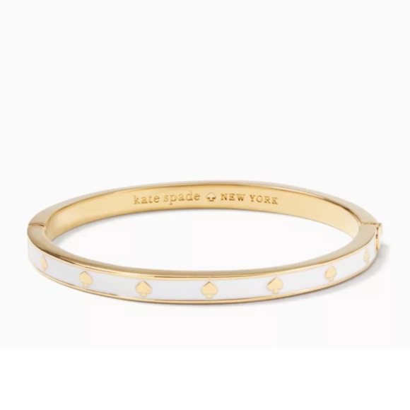 kate spade | Jewelry | Kate Spade Spot The Spade Enamel Hinged Bangle ...